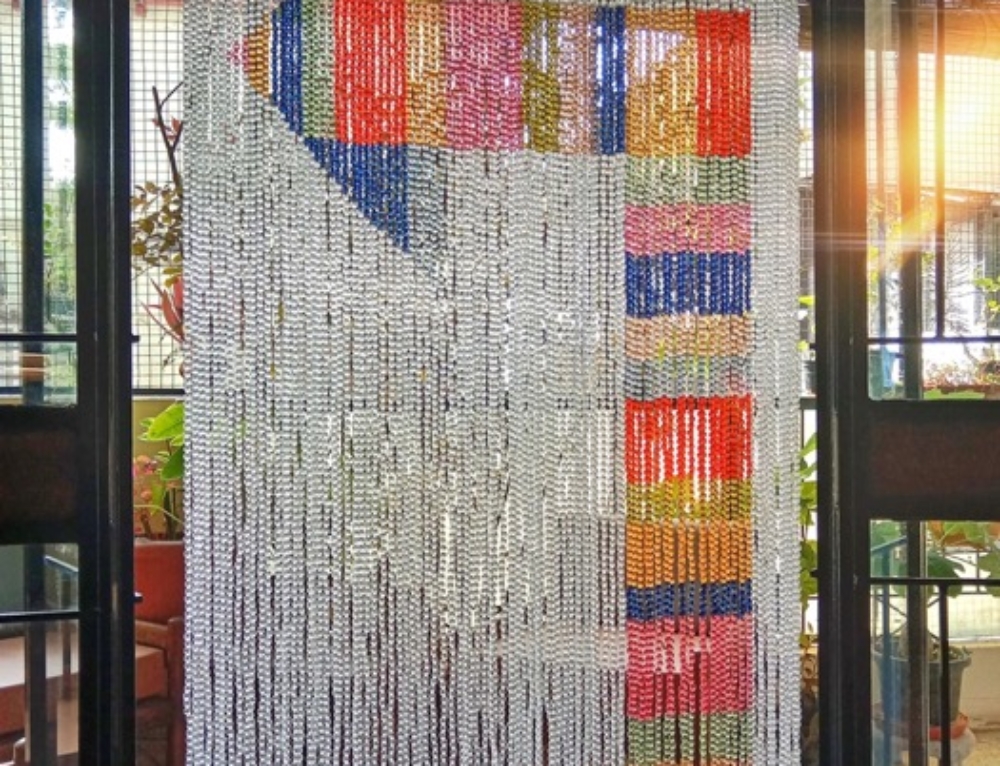 Room Divider, Beaded Partitions - Shell Glass Bead Curtain!